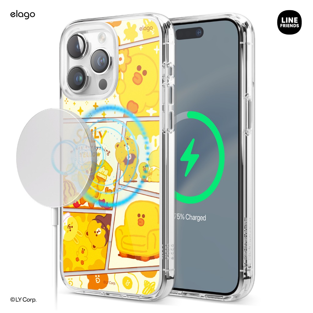 Elago l LINE Friends Magnetic Hybrid Case Compatible for iPhone 15 ...