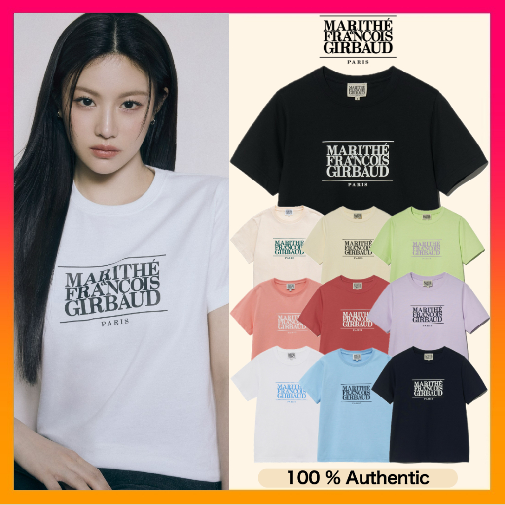 [11 Colors] [JENNIE's Pick] MARITHE FRANCOIS GIRBAUD W Classic Logo Tee Women's T-Shirts (2025 ...