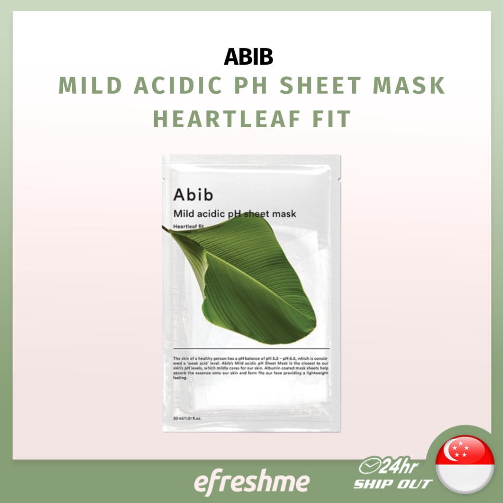 Abib Mild Acidic pH Sheet Mask Heartleaf Fit | Shopee Malaysia