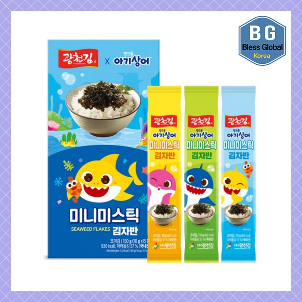 Pinkfong Mini Mystic Seaweed Flakes 10g x 15 sticks / Kim Jaban ...