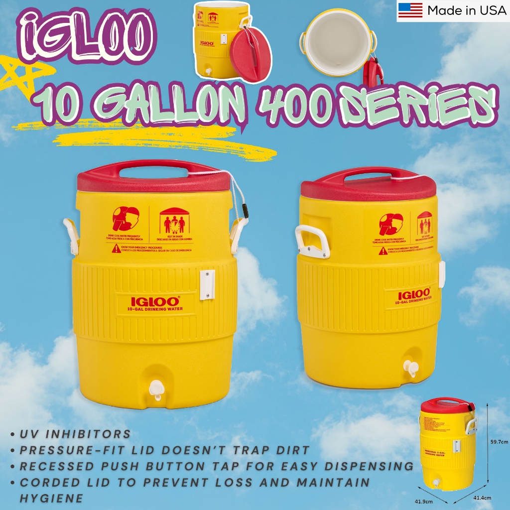 IGLOO 10 Gallon 400 Series (Yellow-Red) | Shopee Malaysia