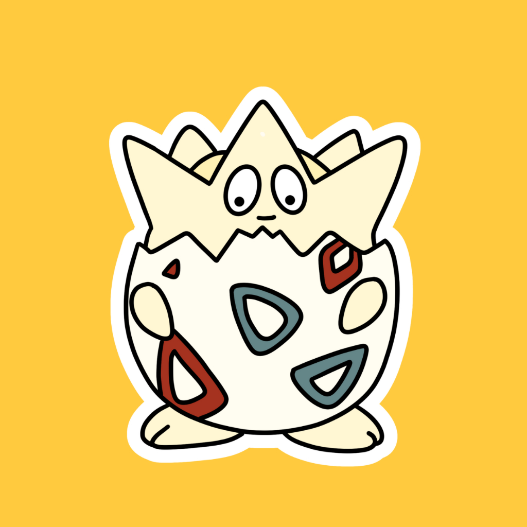 [SG ] Togepi – The Ugly Pokemon Collection Sticker. Premium Sticker ...
