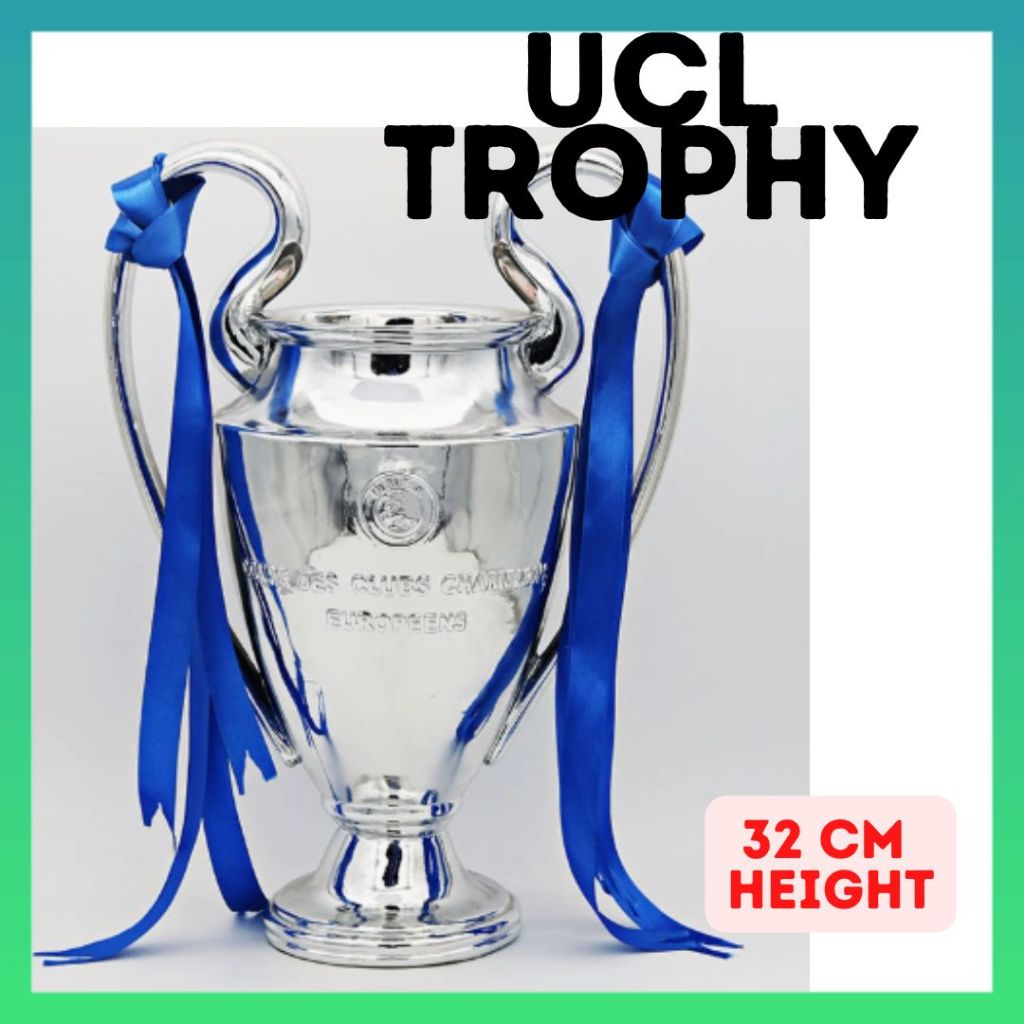 [UCL TROPHY] CHAMPIONS LEAGUE FOOTBALL WORLD SOCCER CUP TROPHY 32cm ...