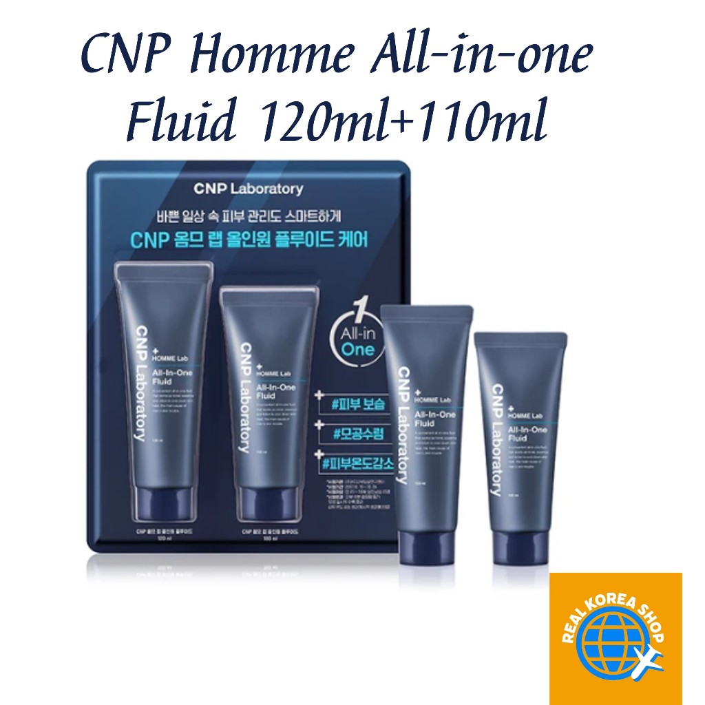 [Korea Made] LG H&H CNP Homme All-in-one Fluid 120ml+110ml Brightens ...