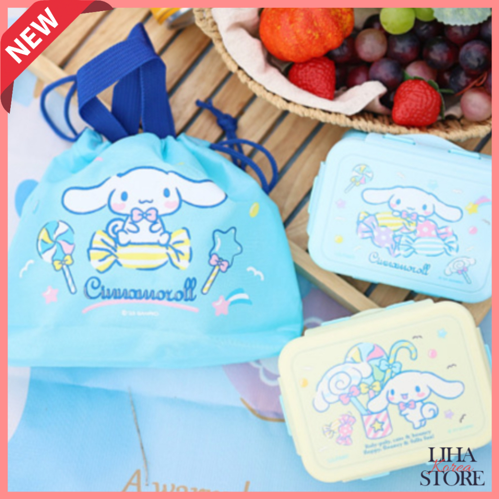Lilfant Sanrio Cinnamon Roll 2tier Lunch Box+Pouch Set Picnic Lunch Box ...