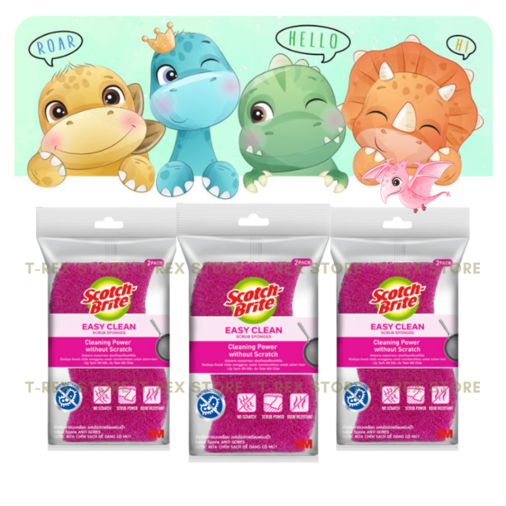 3M Scotch-Brite S-Shape Easy Gentle Non-Scratch Scrub Sponge - Value ...