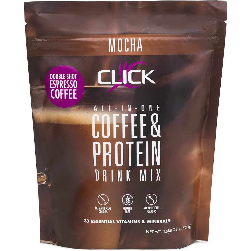 Click Coffee Protein, Protein & Real Coffee All-in-One, 15.8-Ounce Meal ...