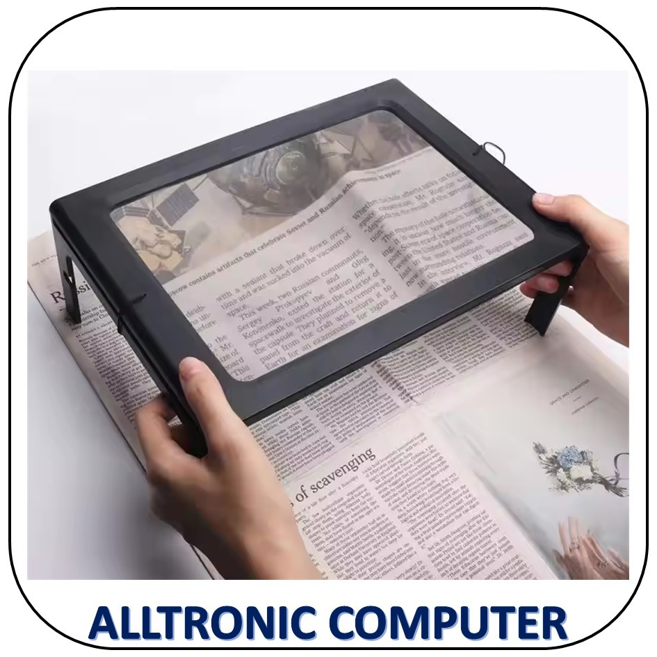 Hands Free 3x Magnifying Glass Rectangular A4 Full-page Magnifier with ...