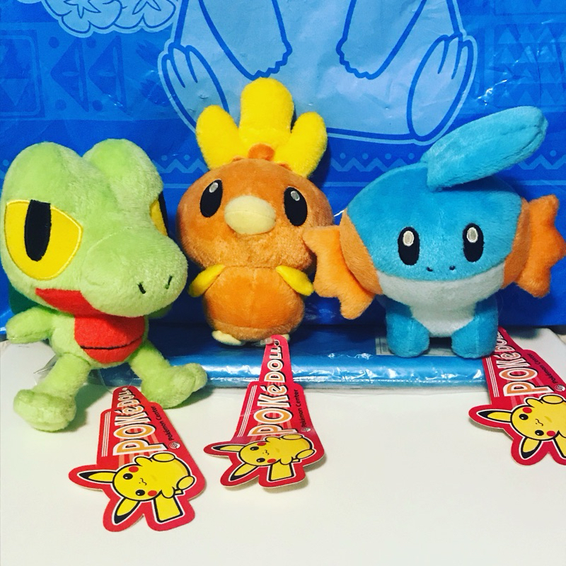 Pokémon Center treecko torchic mudkip pokedoll plush japan | Shopee ...
