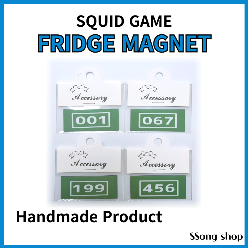 Squid Game Fridge Magnet – Handmade Character Numbers & Symbols ...
