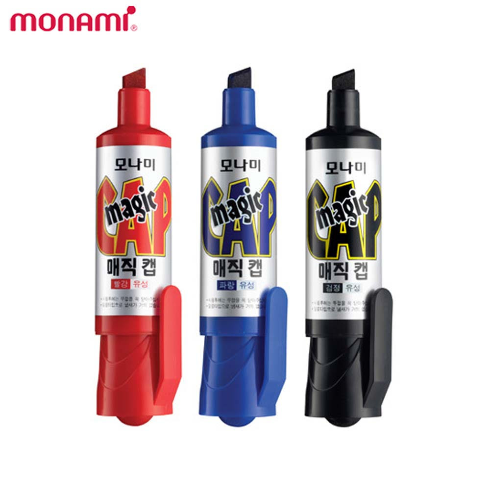 Monami Magic Cap Permanent Magic Pen Square Nib Korean Marker 12 pcs ...