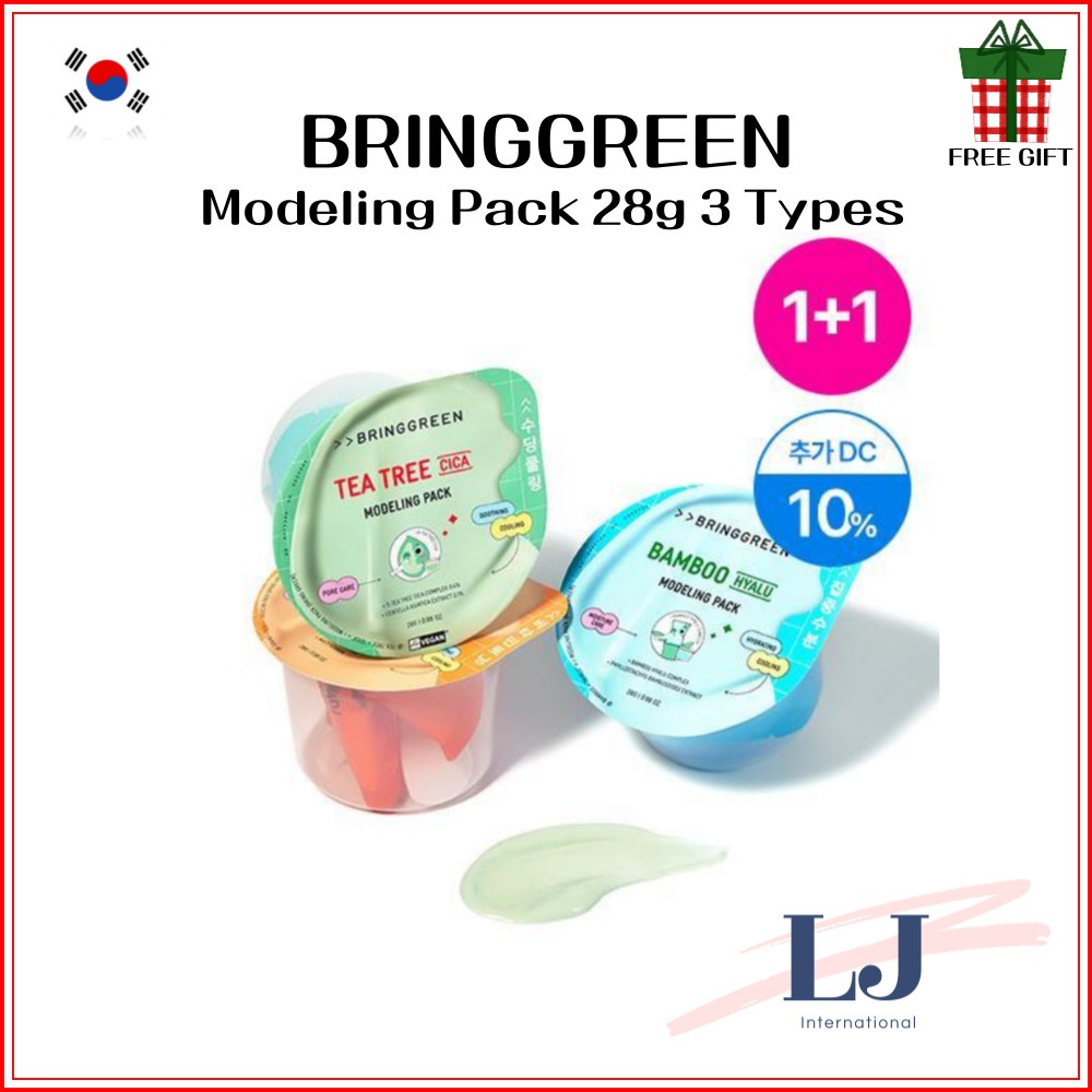 [1+1 Cross selection available] BRINGGREEN Modeling Pack 28g 3 Types - TEA TREE CICA/BAMBOO ...