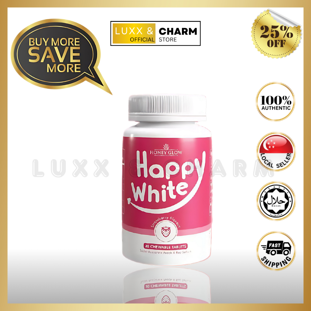 (BUY MORE SAVE MORE) HONEY GLOW HAPPY WHITE - 30 Tablets for Your ...