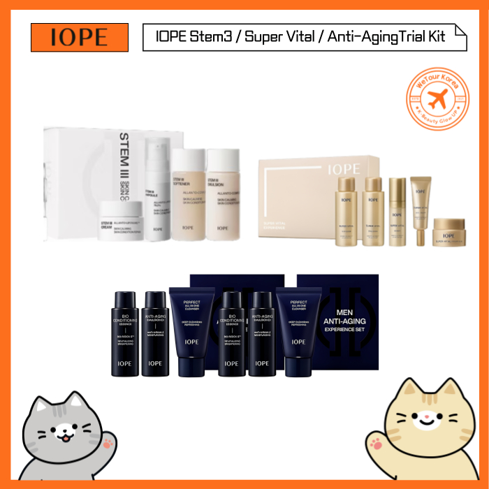 [IOPE] Stem 3 Experience Kits (Stem-3 / Super Vital / Men's Anti-Aging ...