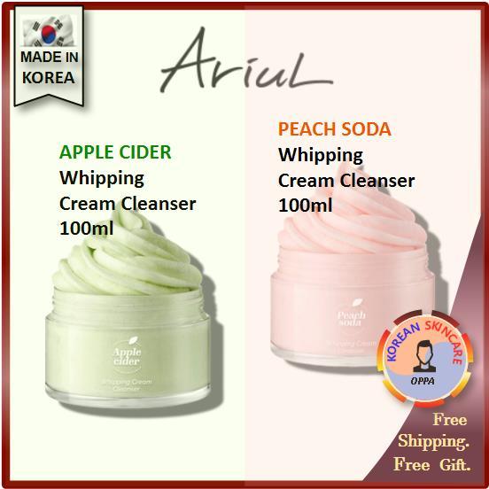 [Ariul] Apple cider whipping Cream Cleanser 100ml / Peach soda whipping ...