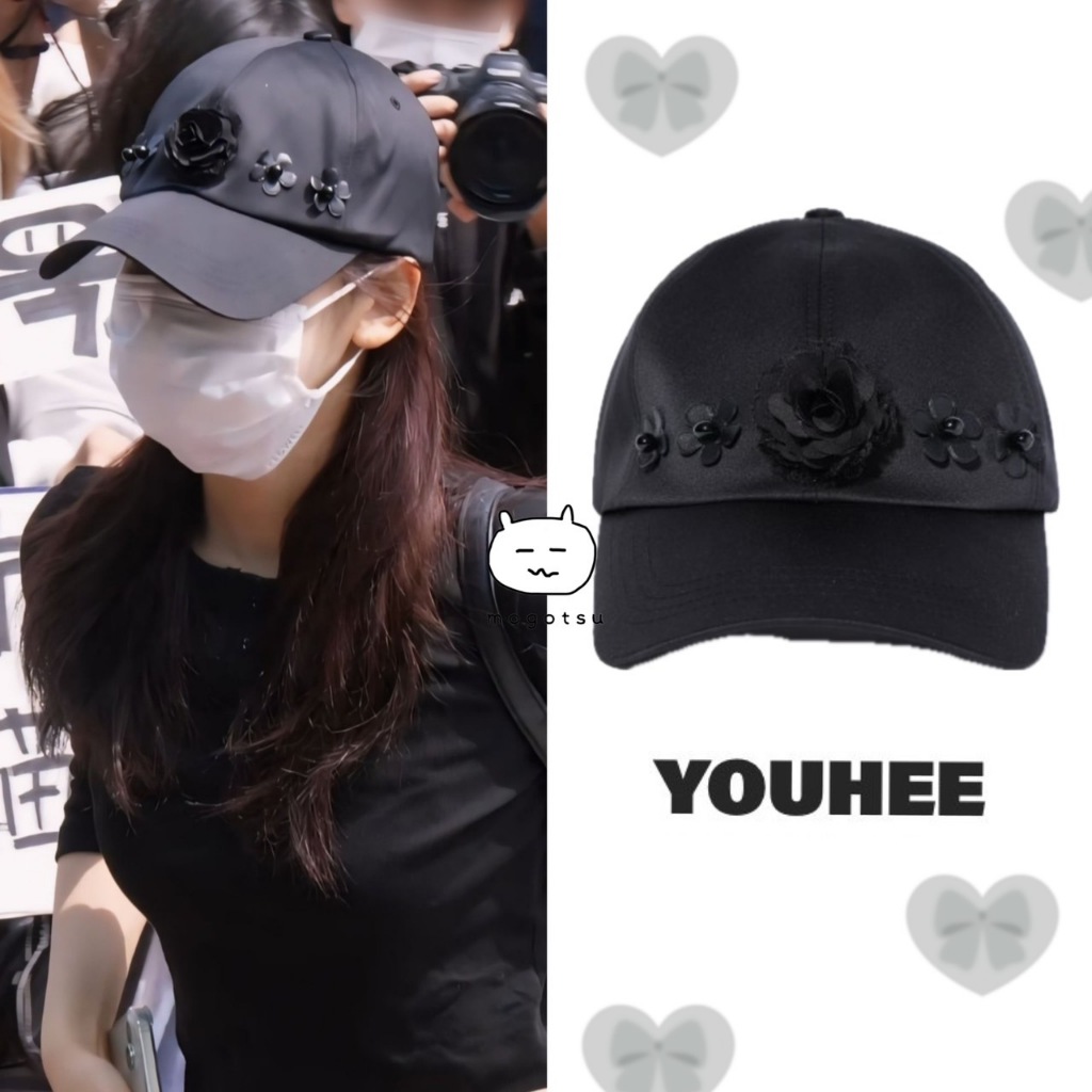aespa Ningning【YOUHEE】YOUHEE FLOWER TRIMMING CAP BLACK | Shopee Malaysia