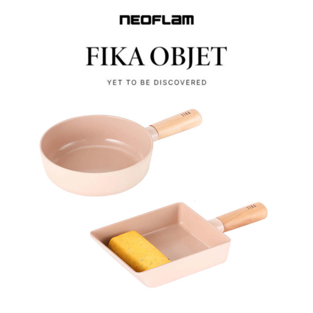 NEOFLAM Fika 15cm Omelette Pan Mini Peach A set of 2 | Non-Stick ...