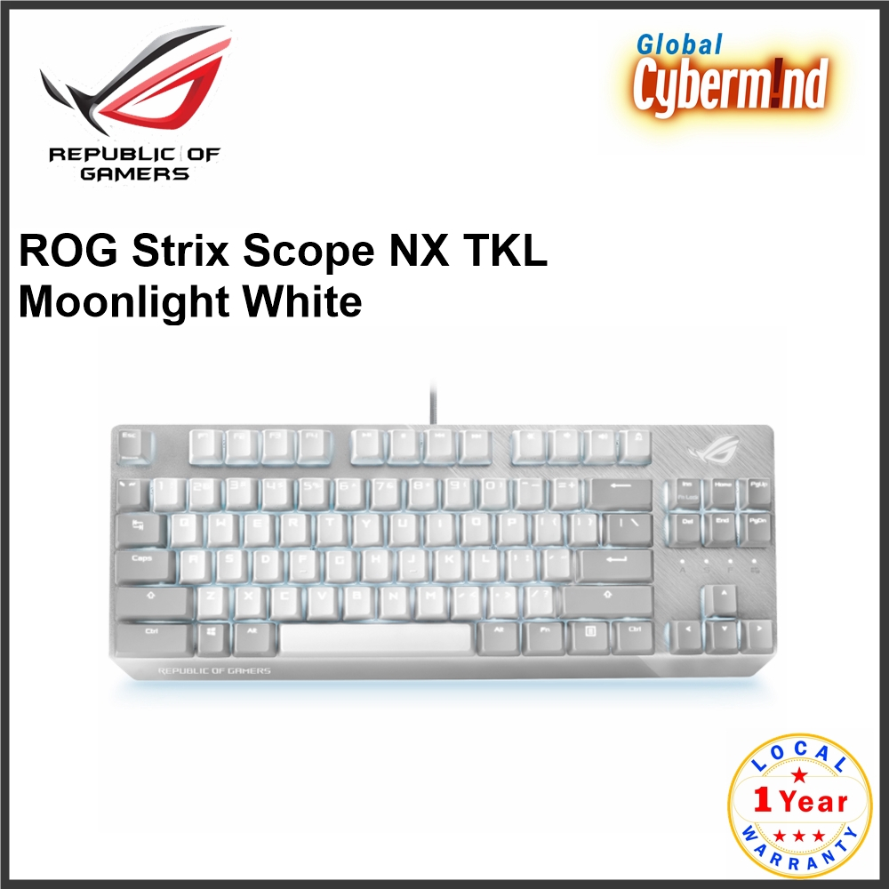 ASUS ROG Strix Scope NX TKL Moonlight White wired mechanical RGB gaming ...