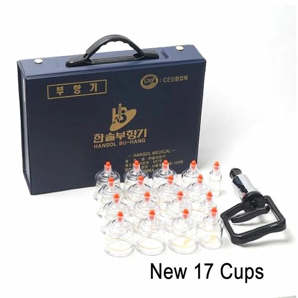 Hansol Buhang Korea 17 Cups Cupping Set Slimming Massage Vacuum Therapy ...