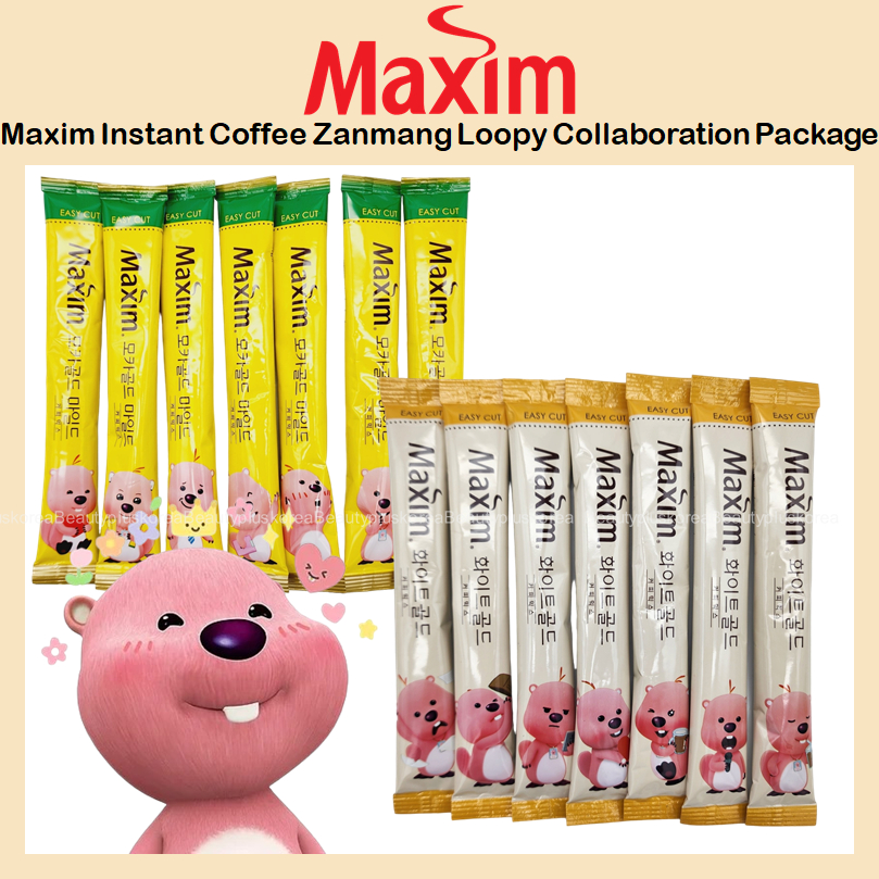 [Maxim] Instant Coffee Zanmang Loopy Collaboration Package (Mocha Gold ...