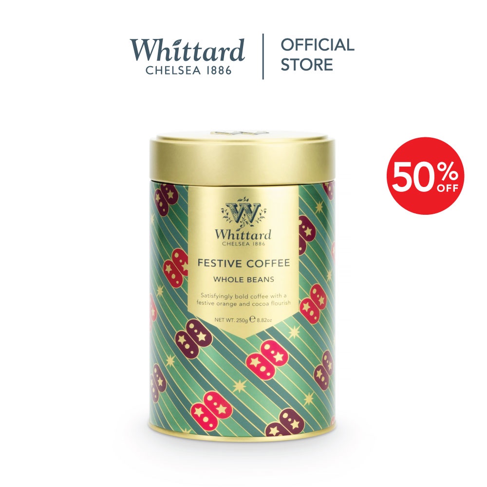 Whittard Festive Coffee Beans Tin 250g [Expiry: SEP 2025] | Shopee Malaysia