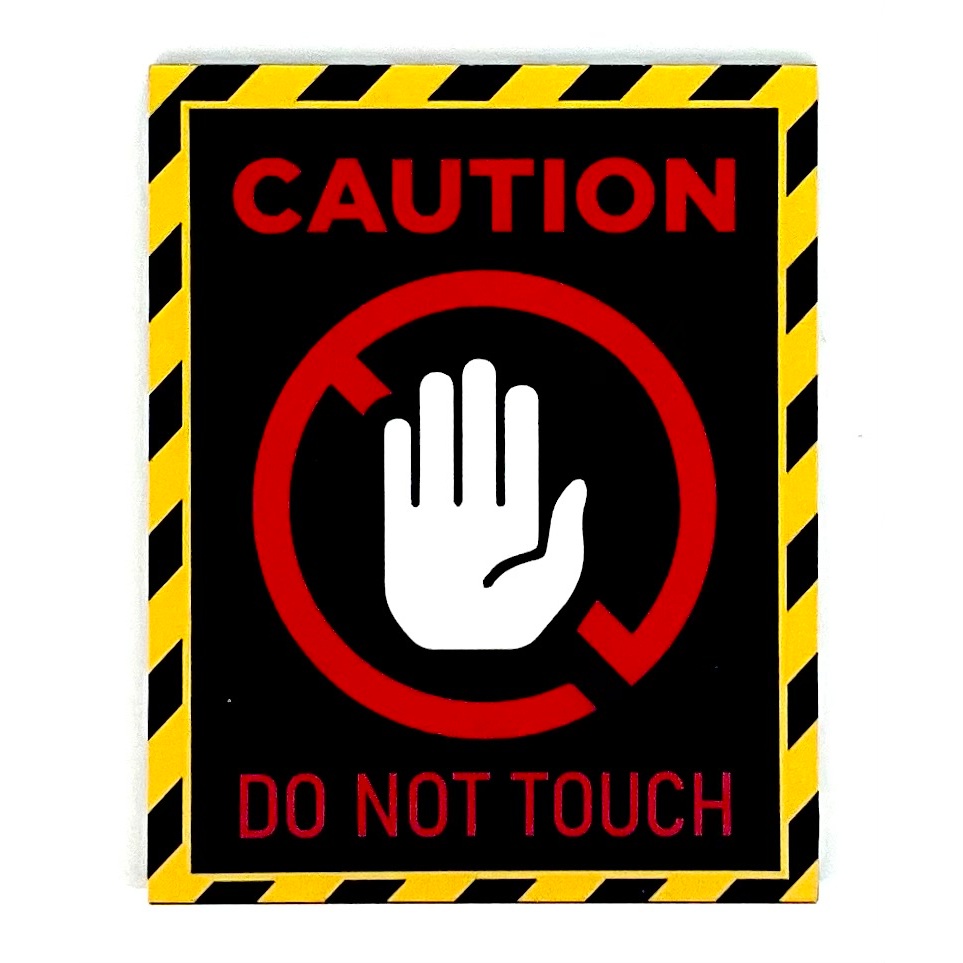 CAUTION DO NOT TOUCH SIGN/SIGNAGE | 80mm x 100mm | WARNING SIGN ...