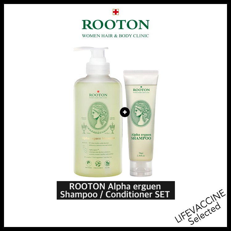 [ROOTON] Alpha Erguen Shampoo / Treatment 500ml + 70ml SET for women's scalp care | Shopee Malaysia