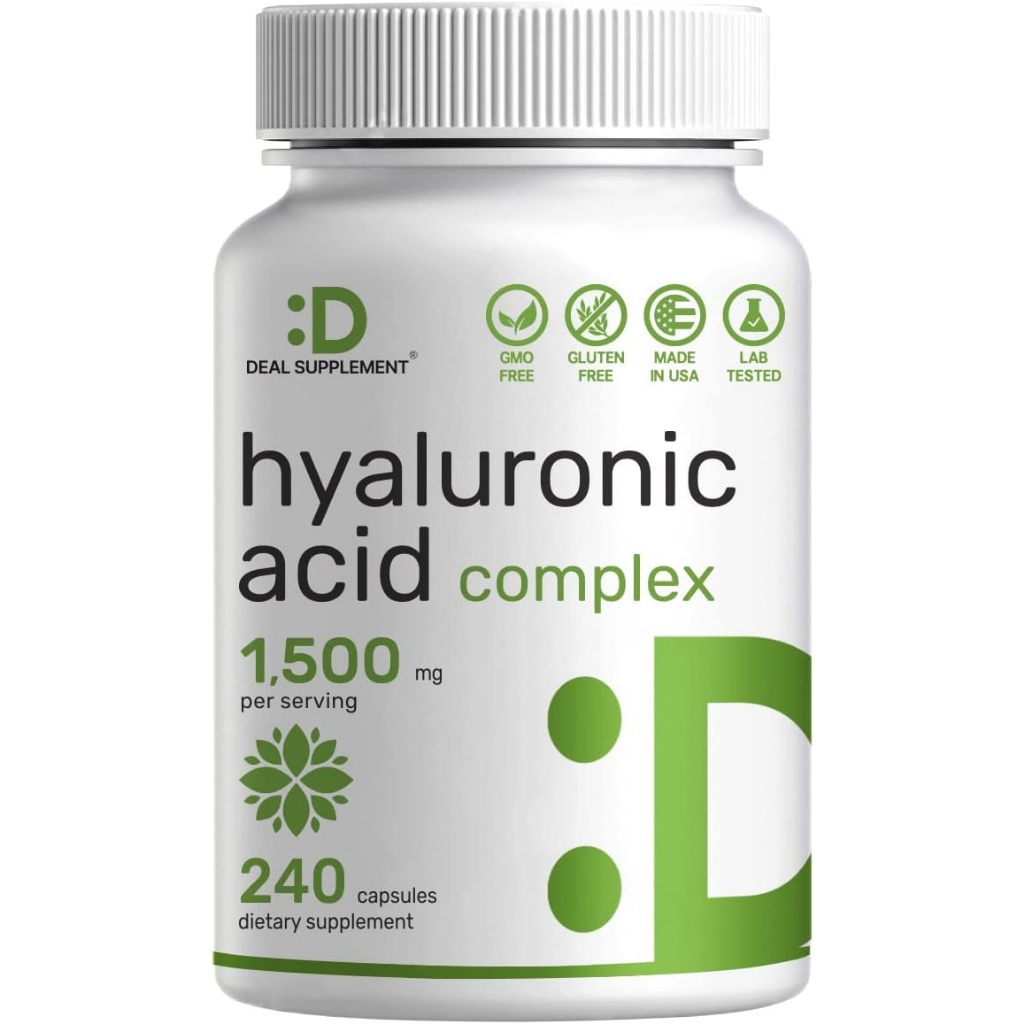 Deal Supplement Hyaluronic Acid Supplements 1,500mg 240 Capsules MSM ...