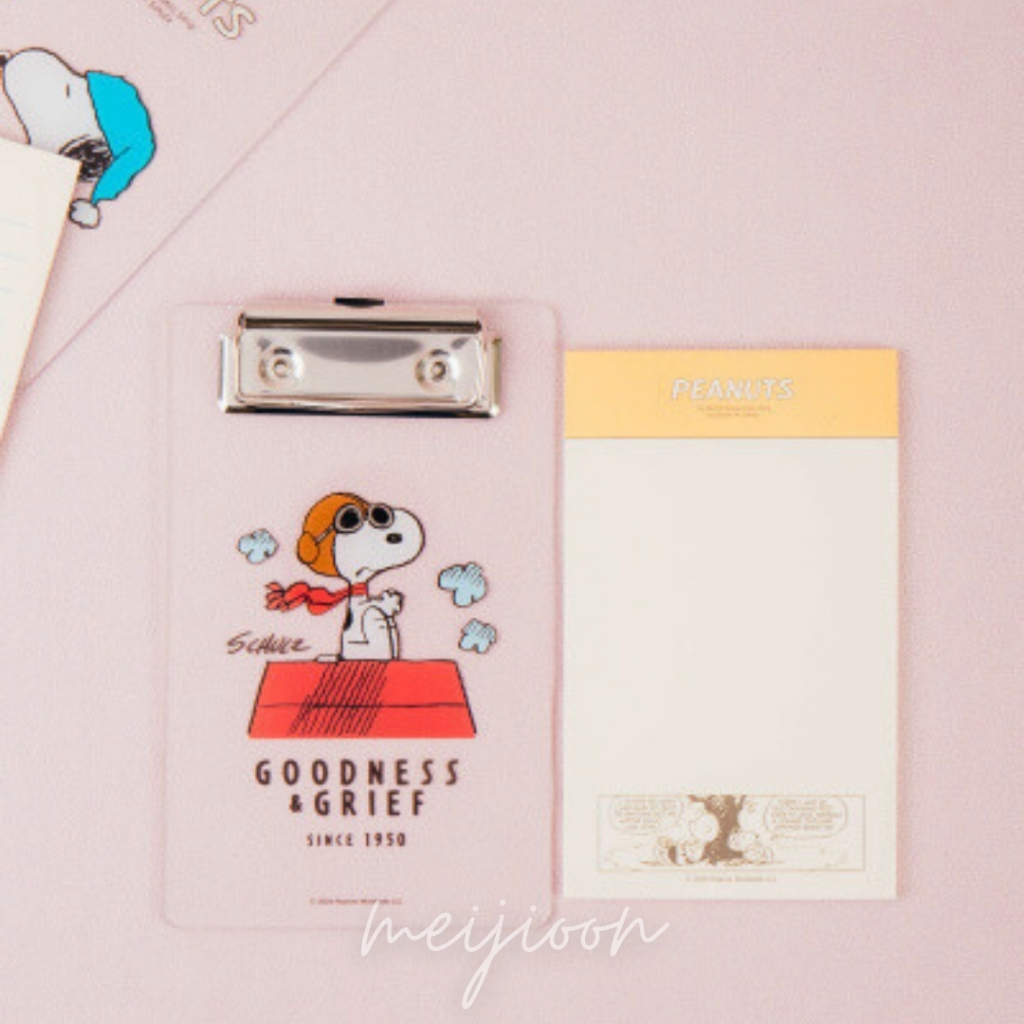 ♥from KOREA♥ DAISO KOREA X PEANUTS, Snoopy Clipboard & Notepads/ Memo ...
