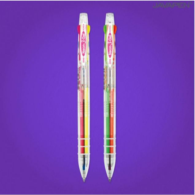 [Made In Korea] JAVA NEON 3 GEL - 3 Fluorescent color Ballpoint Pen(0 ...
