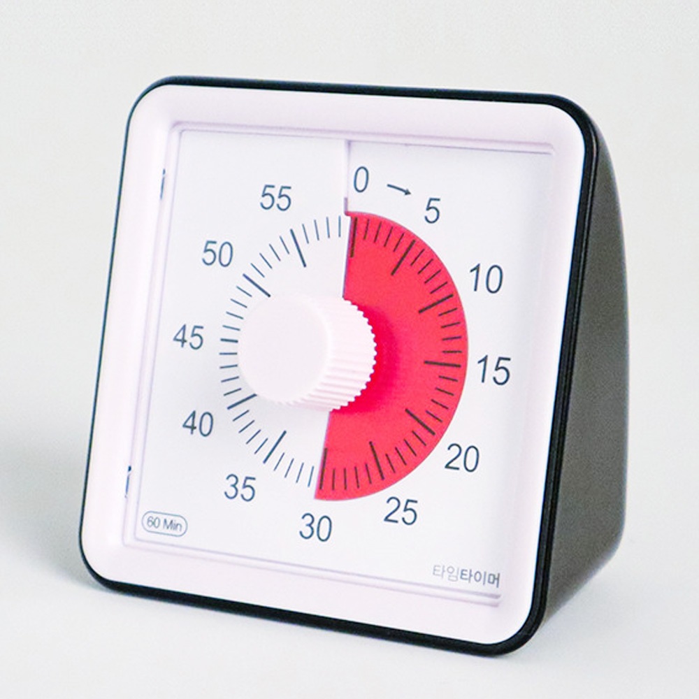 RED POINT TIMER - No Noise Study Stopwatch 60min Time Checker Compact ...