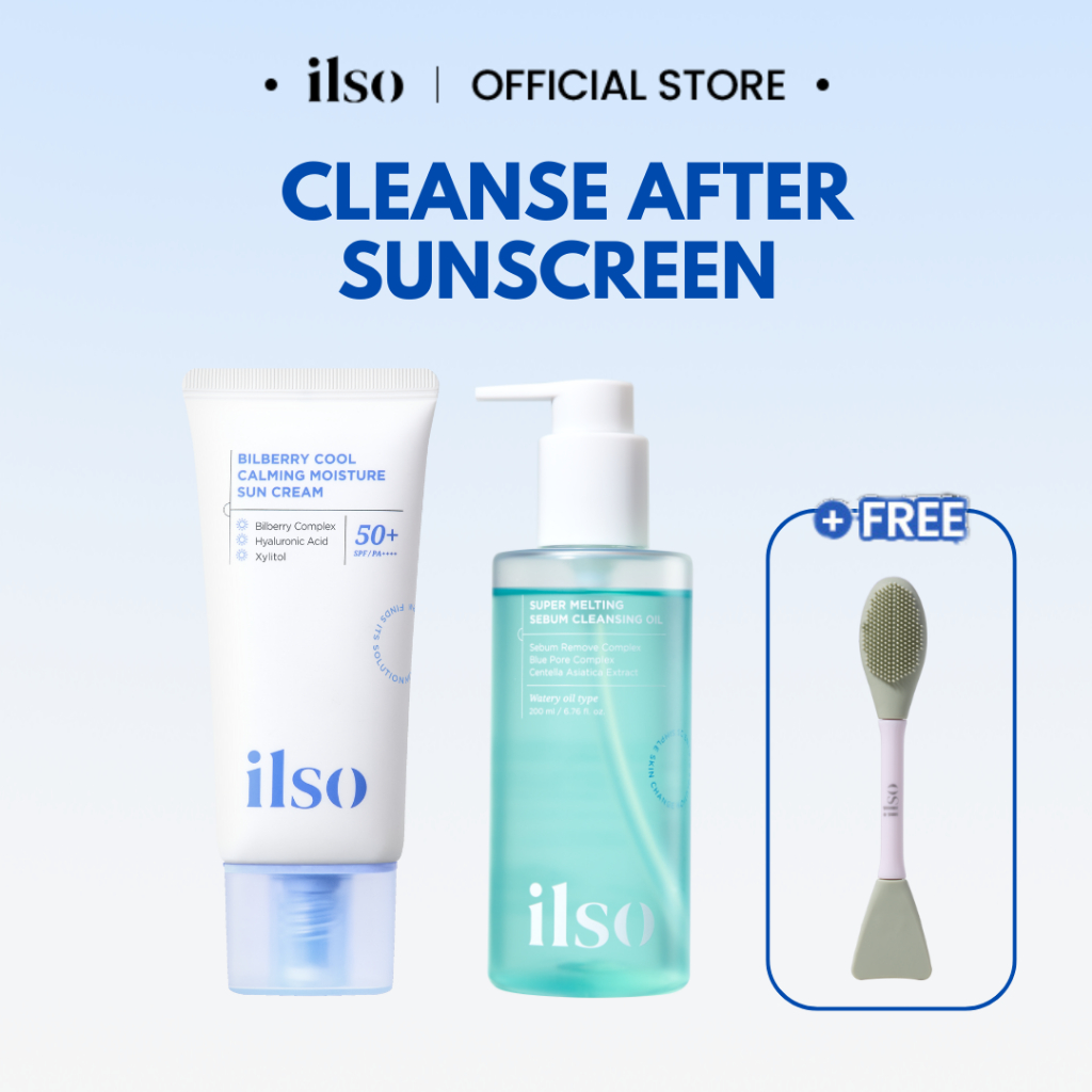 [ilso Official] ⭐Cleanse After Sunscreen⭐ ILSO Billberry Cool Calming ...