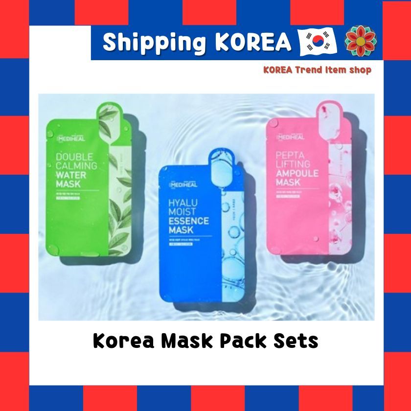 [MEDIHEAL] Korean Mask Pack 3-Piece Set, Korean Mask Pack, Facial Pack ...
