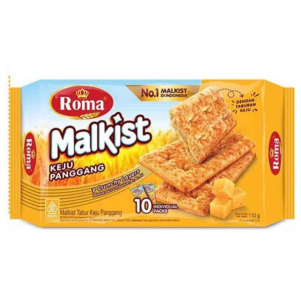 Roma Malkist Baked Cheese Biscuits Crackers Keju Panggang – 7 Crunchy ...