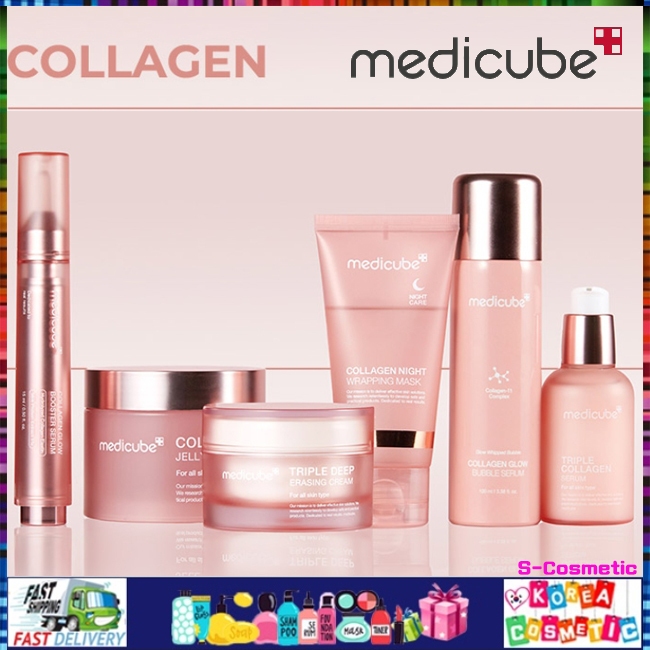 [ Medicube] Triple Collagen Glow Bubble Serum Toner Cream Cosmetics ...