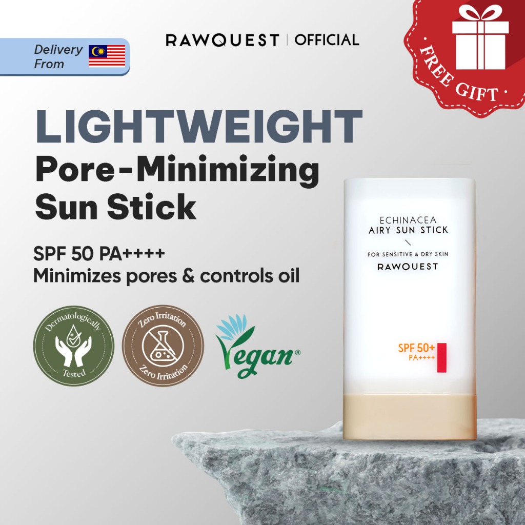 RAWQUEST Echinacea Airy Sun Stick SPF 50 PA++++ (19g) | Shopee Malaysia
