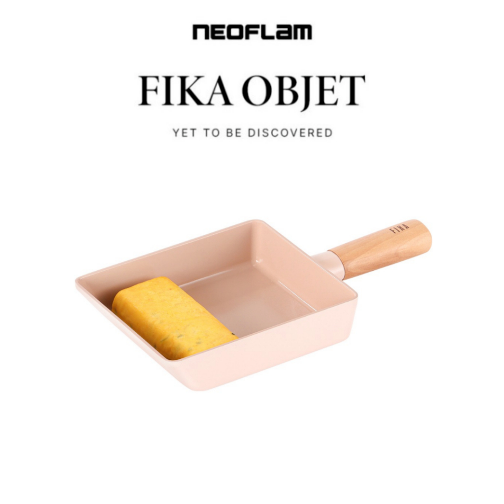 NEOFLAM Fika 15cm Omelette Pan Mini Peach | Non-Stick Ceramic Coating ...