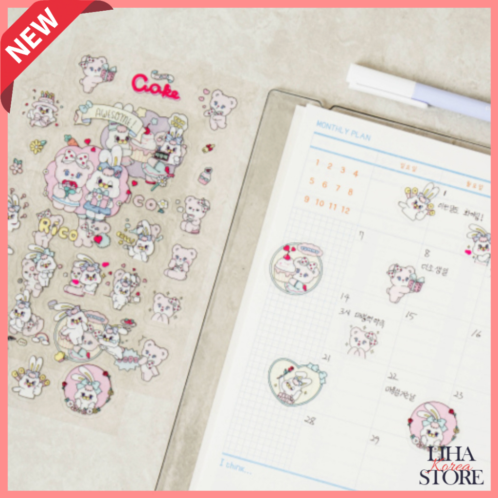 MOMOREI Sticker Clear Decoration Sticker (4pieces) | Shopee Malaysia