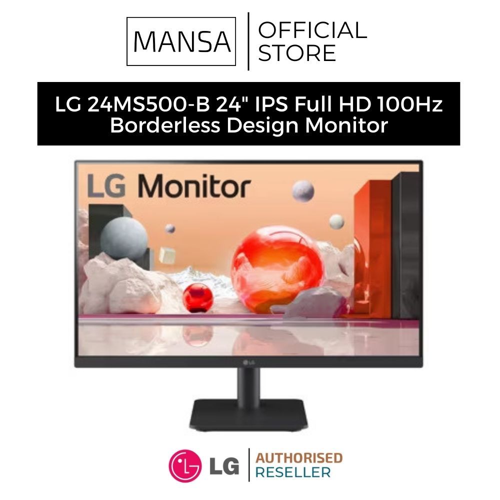 LG 24MS500-B 24" IPS Full HD 100Hz Borderless Design Monitor | Shopee ...