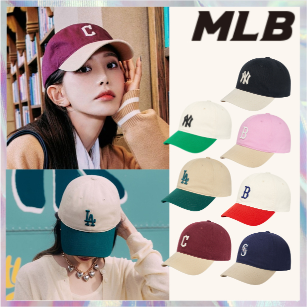 [MLB] Basic color scheme unstructured ball cap 7 colors | Shopee Malaysia