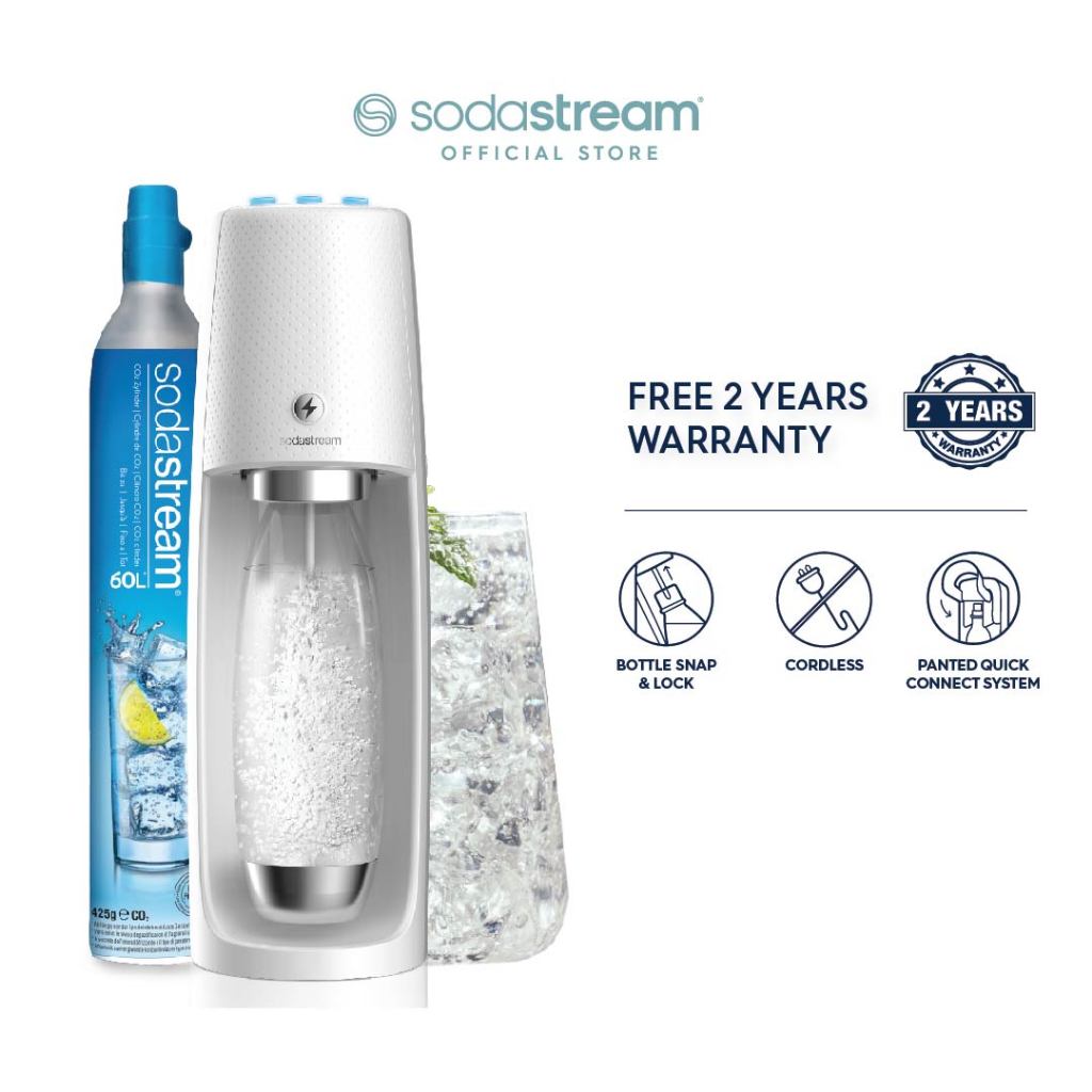 SodaStream Spirit One Touch White Sparkling Water Maker | Shopee Malaysia
