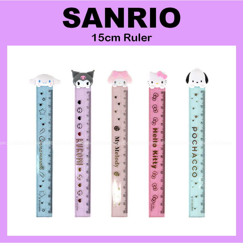 [SANRIO] 15cm Ruler (Cinnamoroll Kuromi Mymelody Kitty Pochacco ...