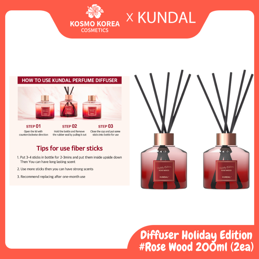 KUNDAL Diffuser Holiday Edition #Rose Wood 200ml (2ea) | Shopee Malaysia
