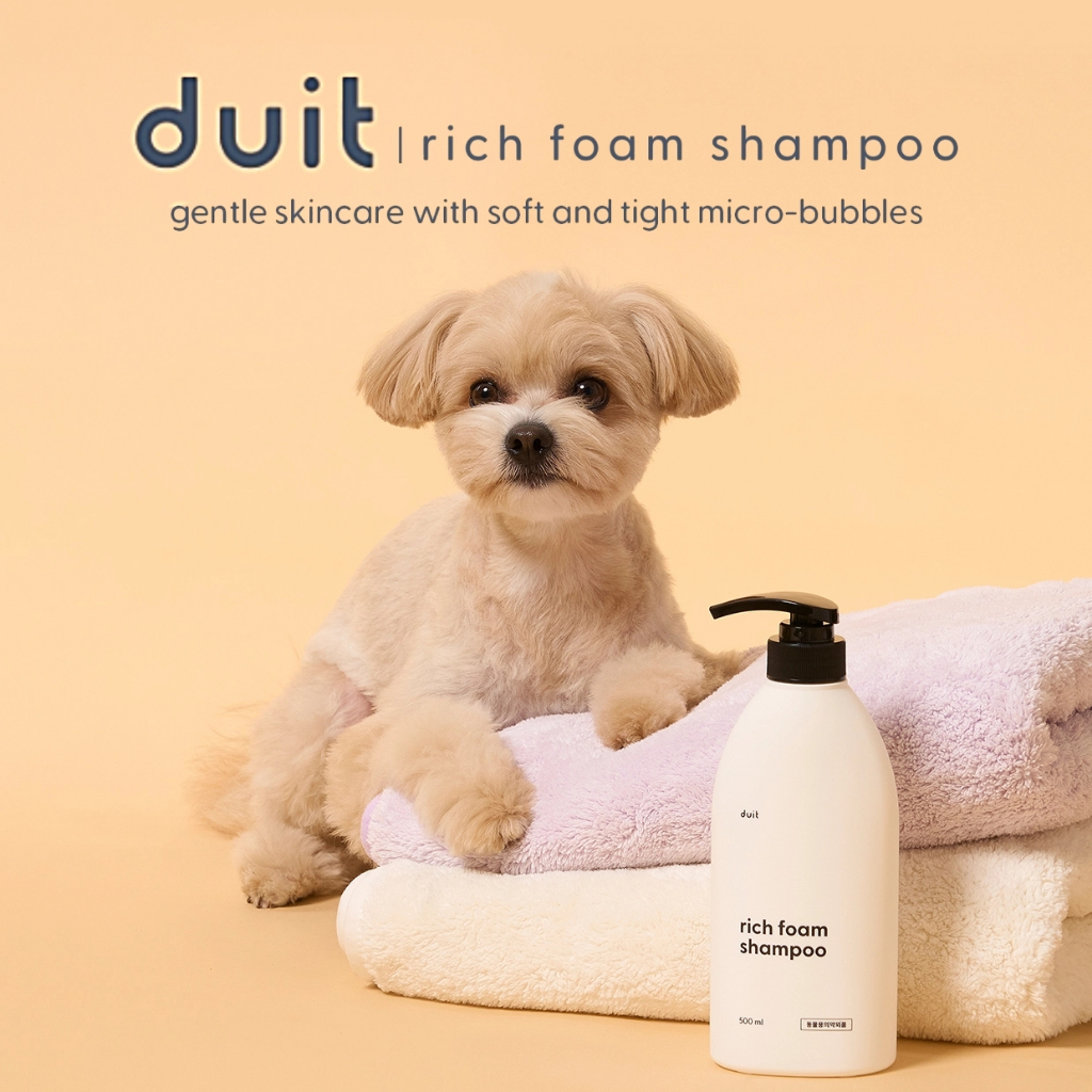 duit - rich foam shampoo 500ml (pet shampoo, dog shampoo, cat shampoo ...