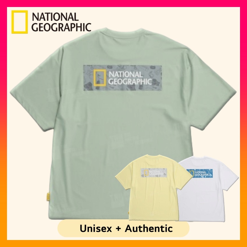 National Geographic Uni Basic Logo Semi Overfit Water T Shirts (2024New ...