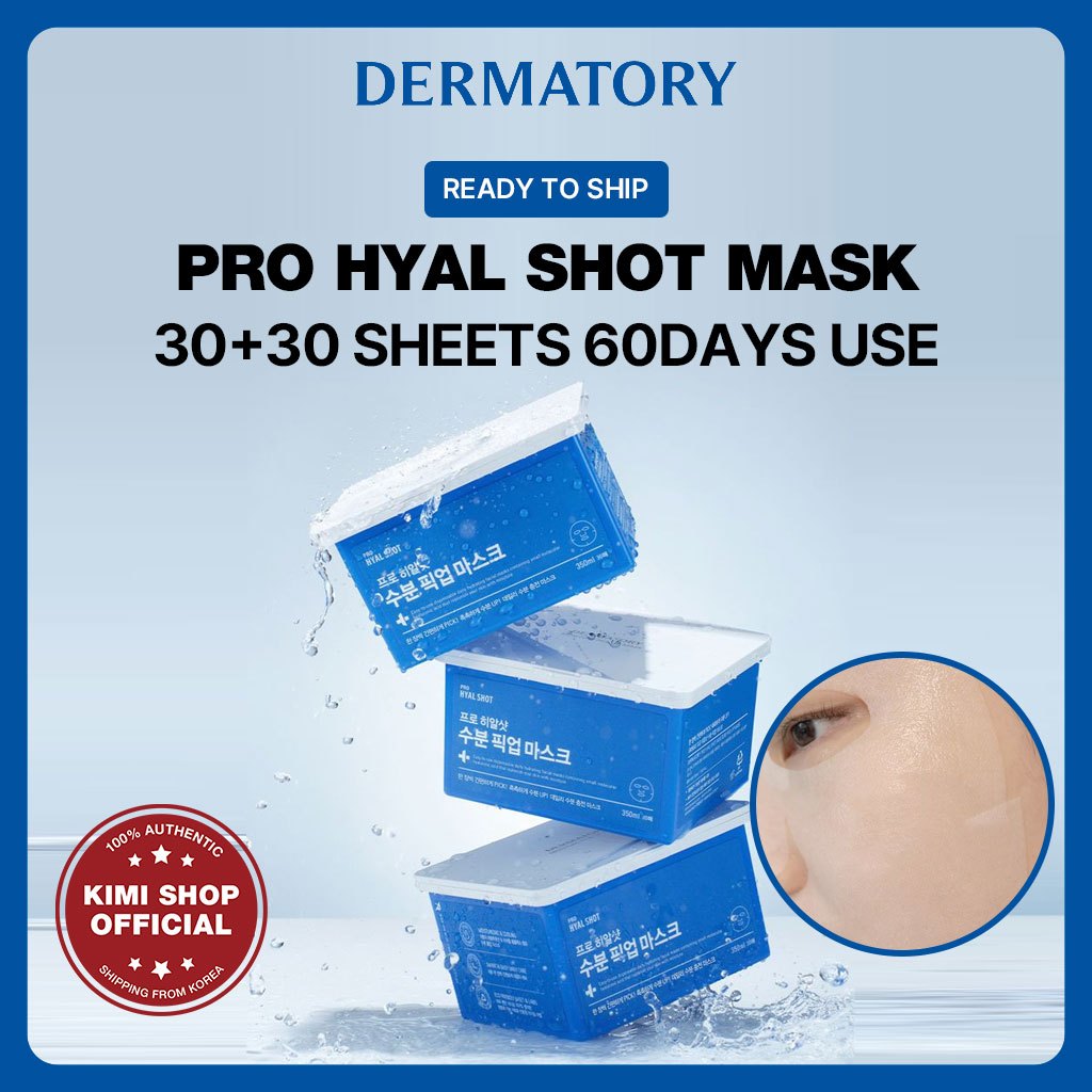 [DERMATORY] 30+30sheets Pro Hyal Shot Moisture Pickup Mask Pack 350ml ...