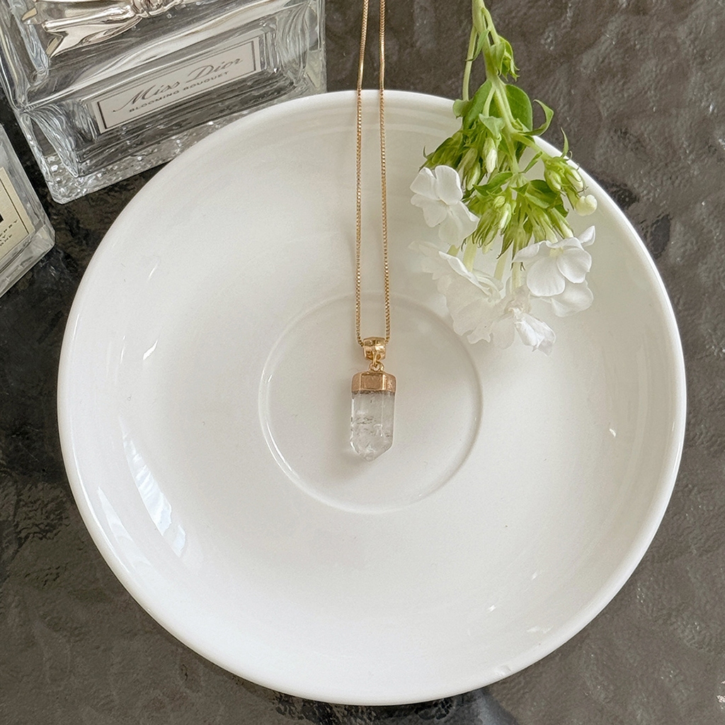 Dodo stone necklace - korean kpop jewelry, Naturalstone, 22k gold ...