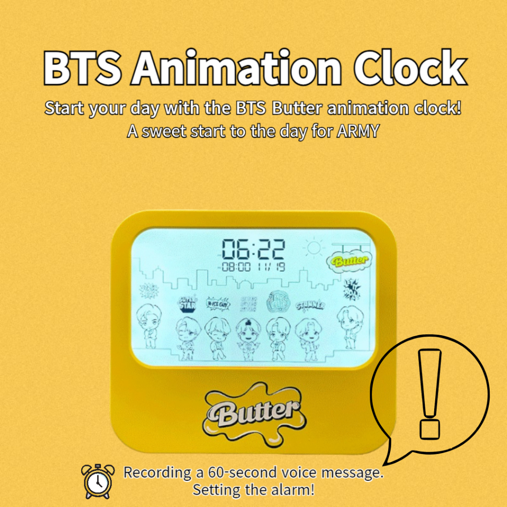 BTS TinyTAN Animation Table Clock BTS-TT-WC | Shopee Malaysia