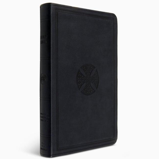 ESV Large Print Value Thinline Bible: TruTone , Navy, Mosaic Cross ...