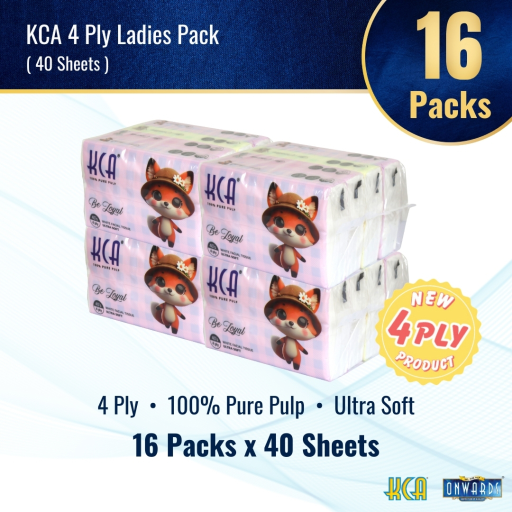 KCA 4 PLY Facial Tissue (16 Packs x 40 Sheets) | Shopee Malaysia